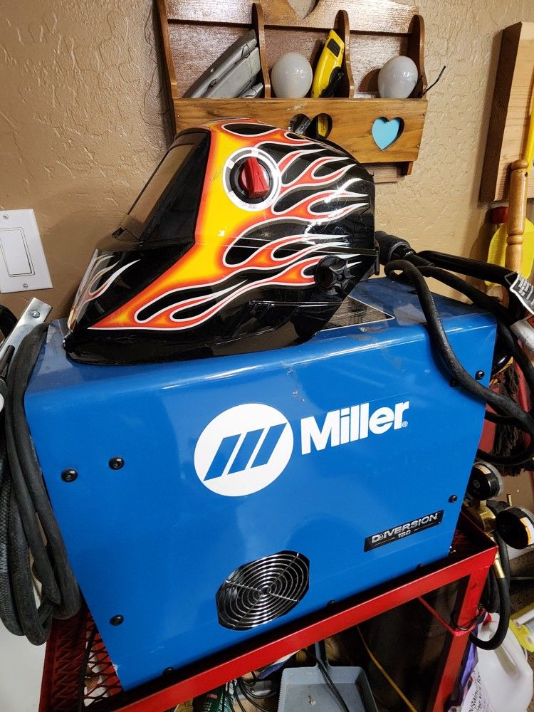 Miller Diversion 180 Welder - TIG Torch, Tank, Hood And Cart Included ...