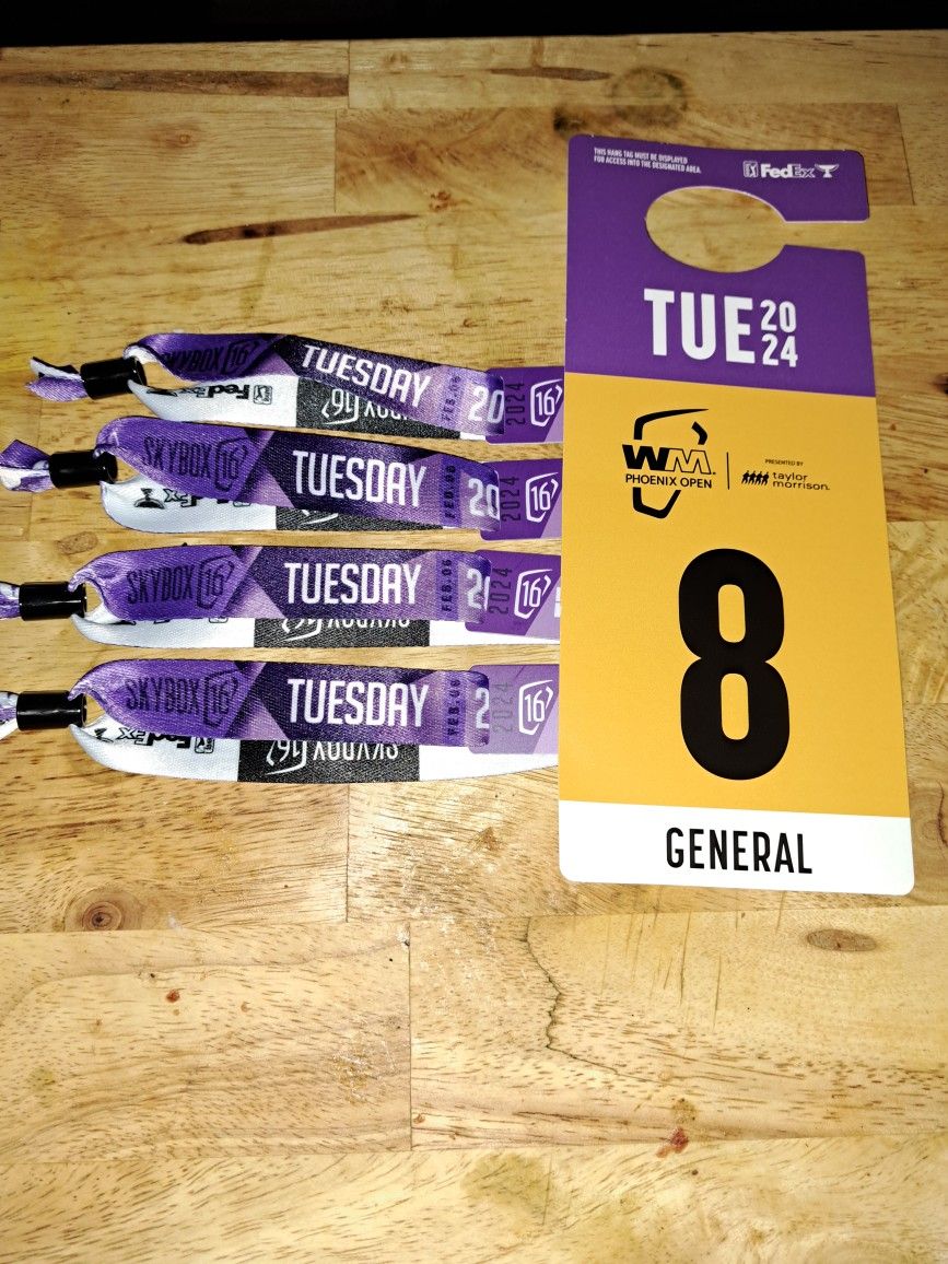 TUES VIP Waste Management Open SKYBOX AND LOGE 16 HOLE! for Sale in ...