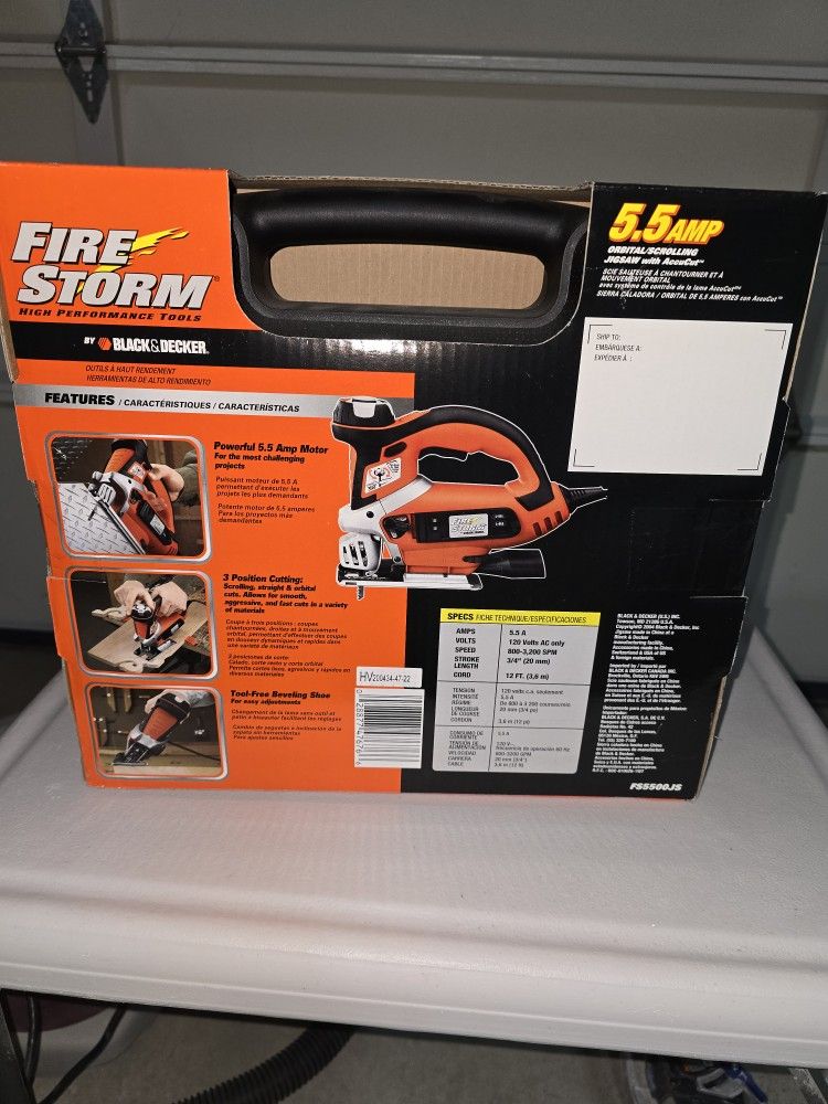 Black Decker Firestorm Jigsaw 5.5 Amp Power tools