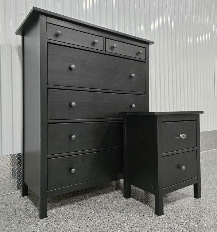 CHEST OF DRAWERS WITH NIGH STAND (ONE PIECE) ESPRESSO COLOR WITH EASY ...