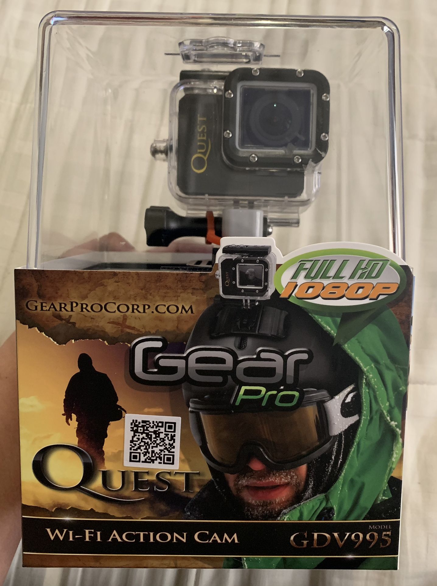 1080P HD Hi-Resolution Gear Pro Quest Wi-Fi Action Camera with Wireless ...
