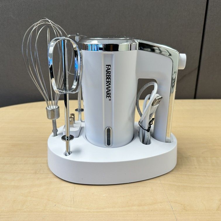 Farberware Cordless Rechargeable 3 Speed Hand Mixer, White for Sale in ...