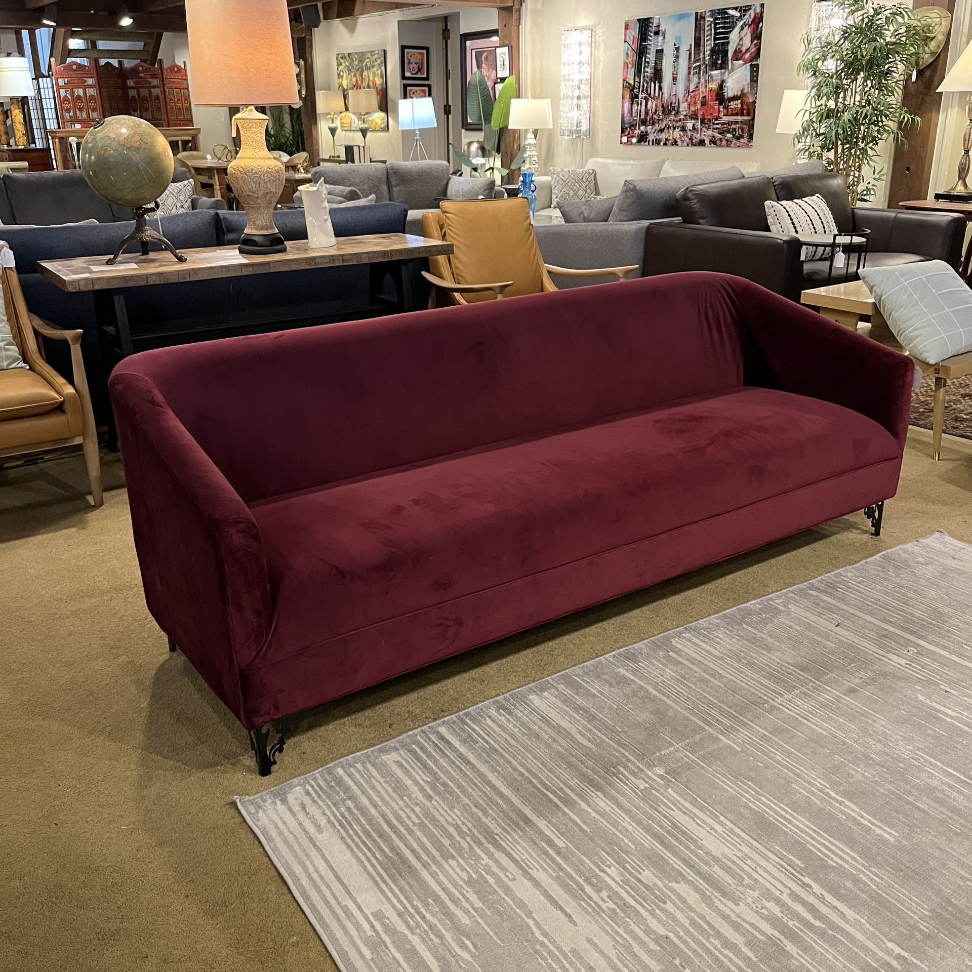 Raspberry Microfiber Sofa for Sale in Seattle, WA - OfferUp