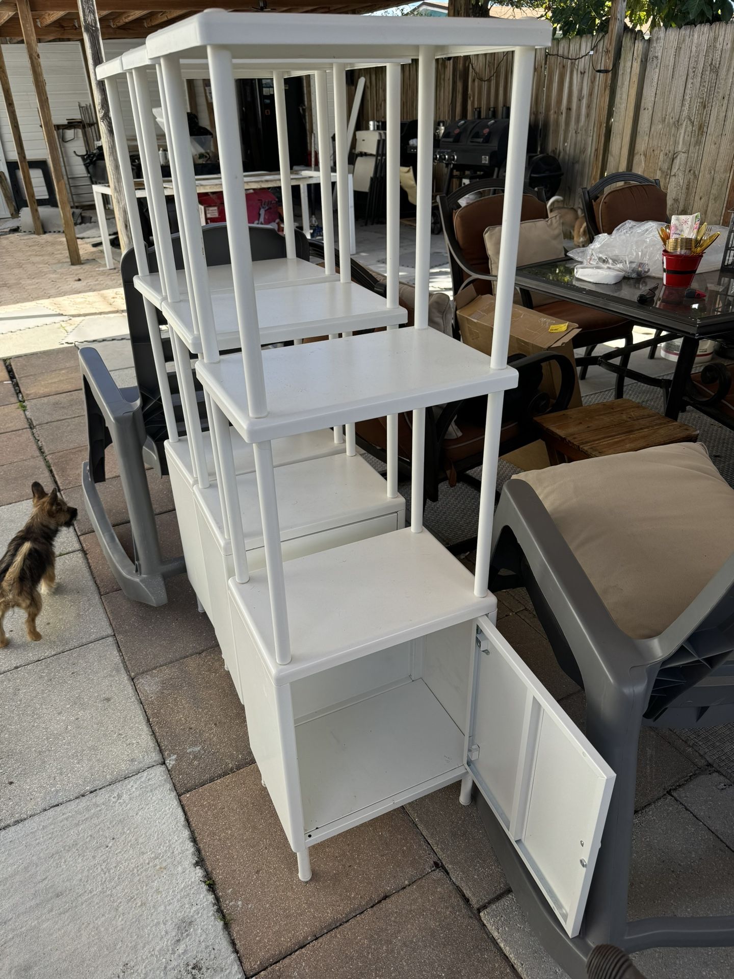 Ikea Metal Shelves - Dynan White Shelf Cabinet Unit for Sale in Miami ...