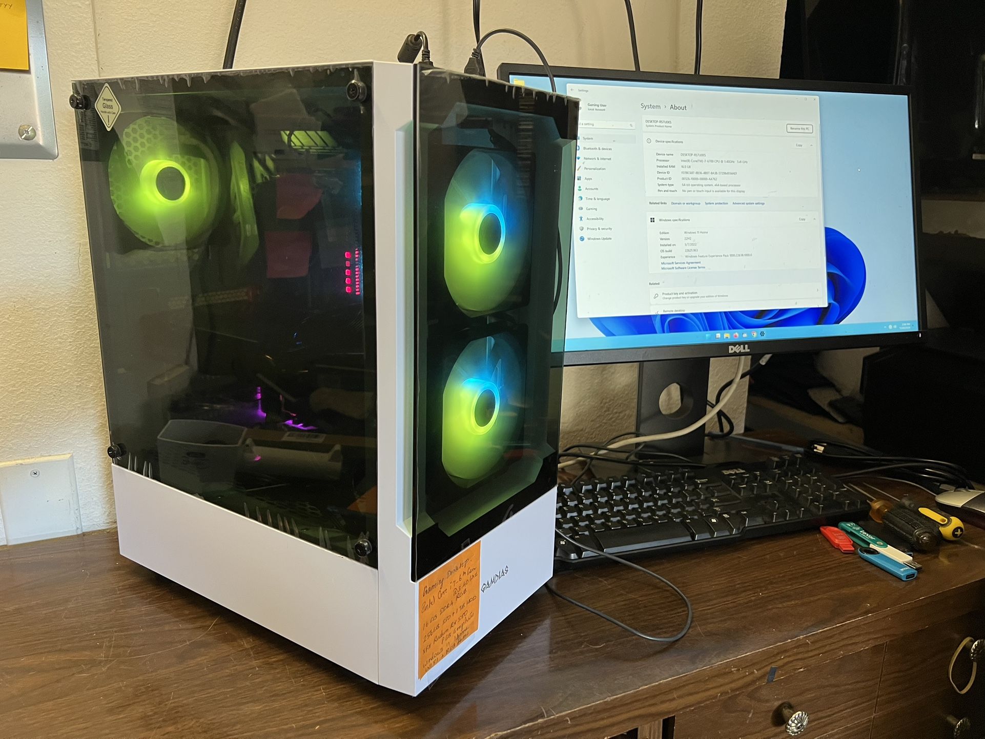 Gaming Computer PC Intel Core i7-6th Gen @3.40Ghz, 16GB RGB RAM, RX580 ...