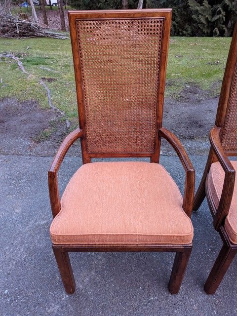 Vintage Henredon Burl Wood Dining / Kitchen Table & 6 Chairs for Sale ...
