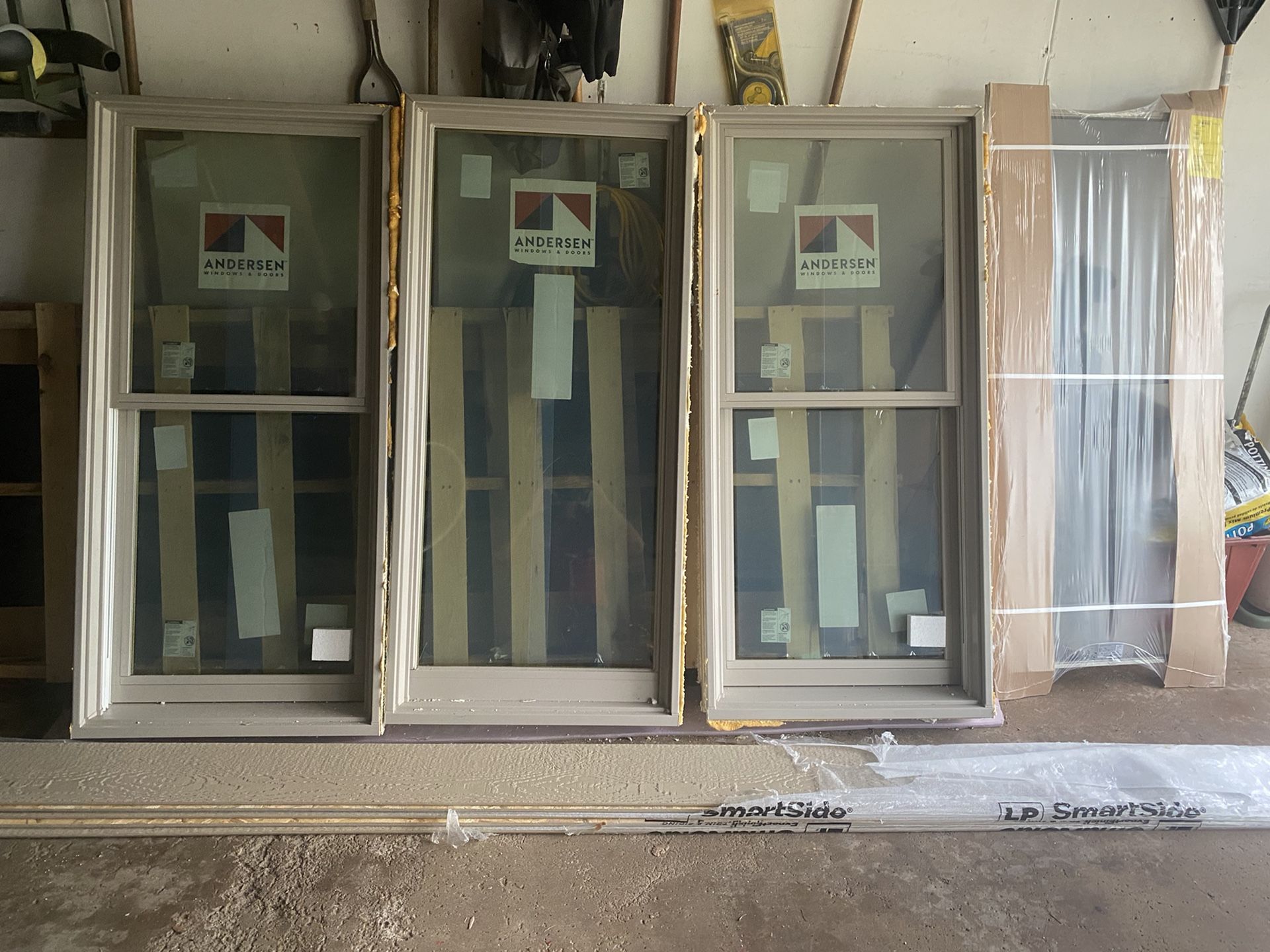 Windows: Andersen 400 Sandtone & Pine. 2 Double Hung. 1 Picture for ...