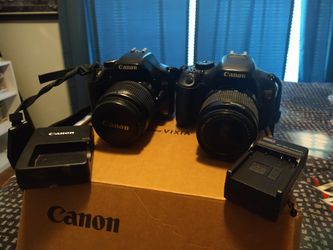 2 Canon DSLR Cameras (T3i & Tsi) With Chargers & 18-55mm Lenses for ...