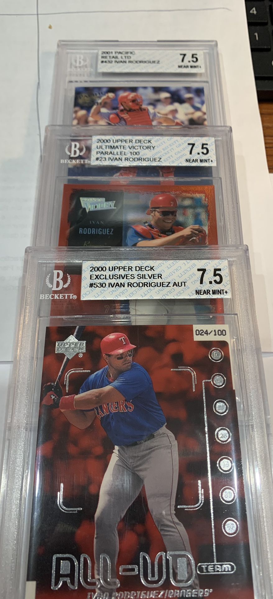 IVAN RODRIGUEZ NUMBERED, BECKETT GRADED CARDS for Sale in Arlington, TX ...