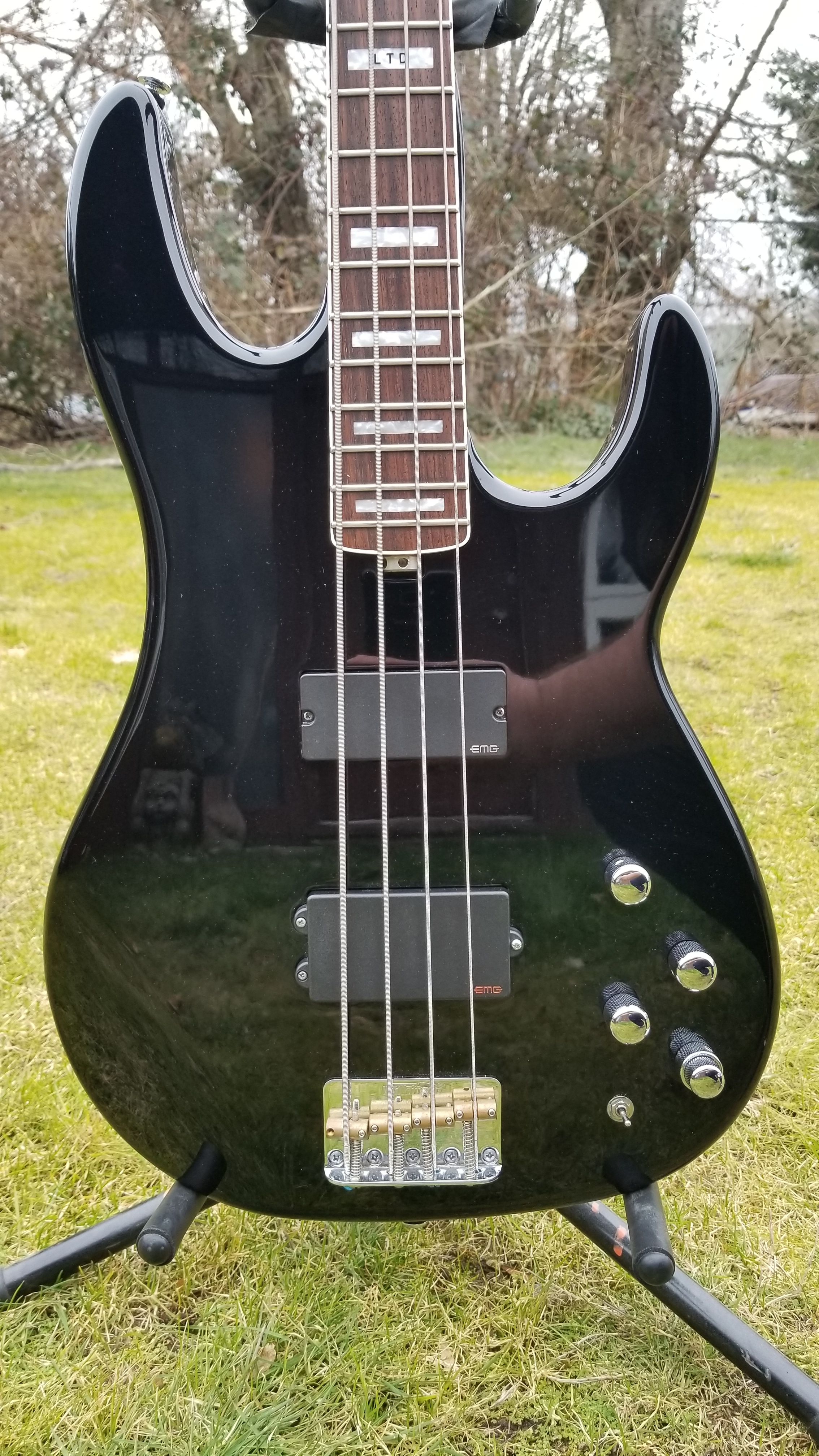 ESP/LTD Surveyor 4 Bass Guitar EMG PICKUPS!! Black for Sale in Seattle ...