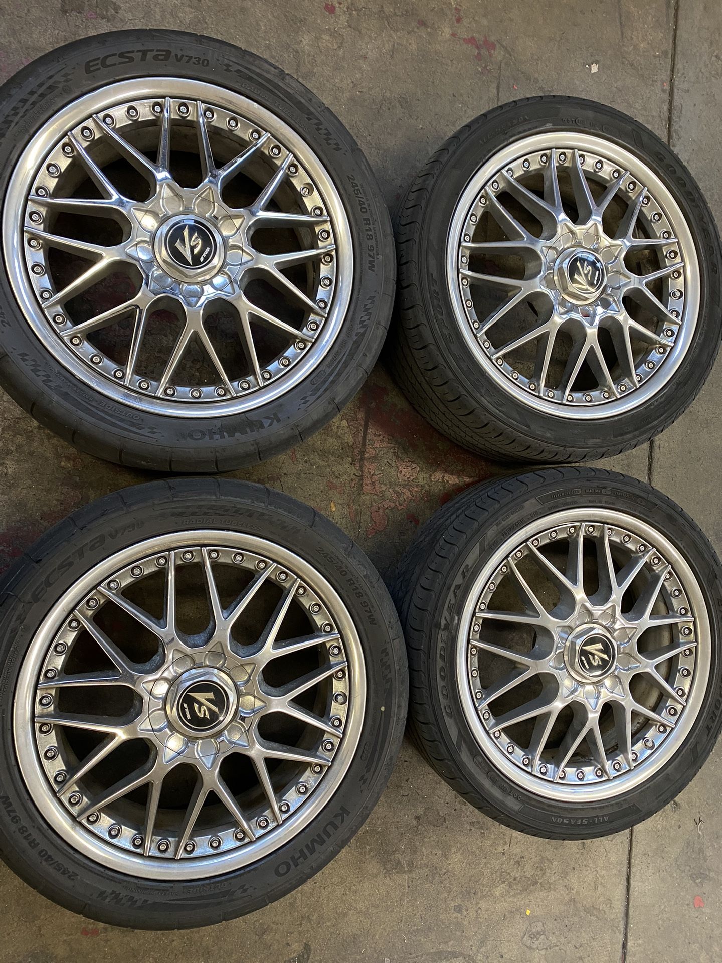 18” Work Rezax VSMX Wheels Rims Chrome Polish 5x114 for Sale in ...