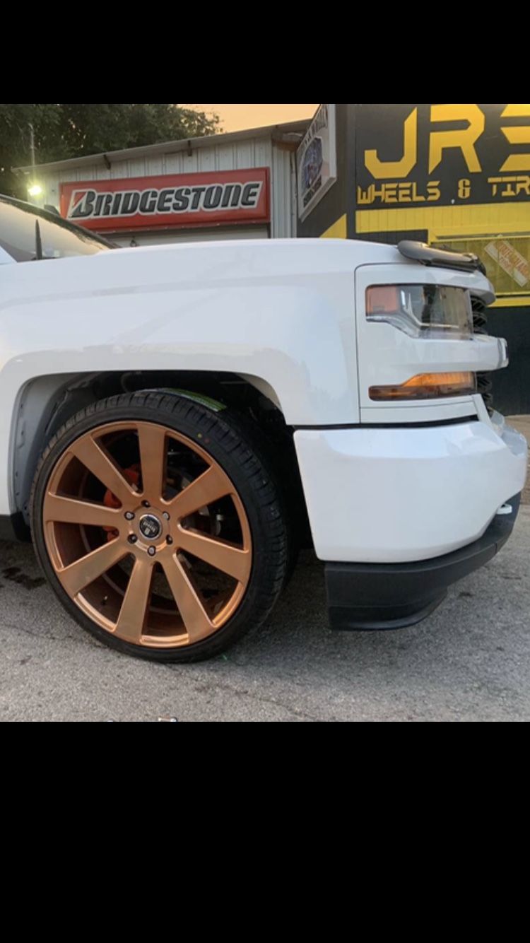 New 24” DUB gold rims and new tires 6 Lug wheels 24s 24 DUBs Rines y ...