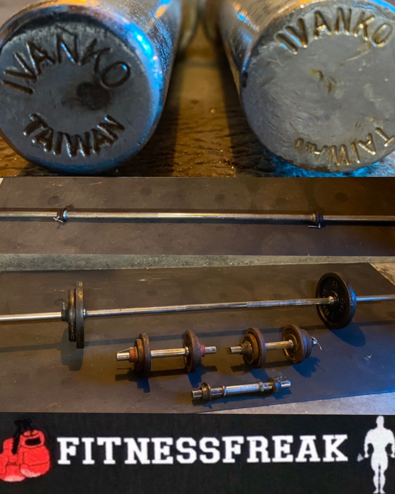 CLASSIC VINTAGE IVANKO barbell and dumbbell bars with DP vintage ...