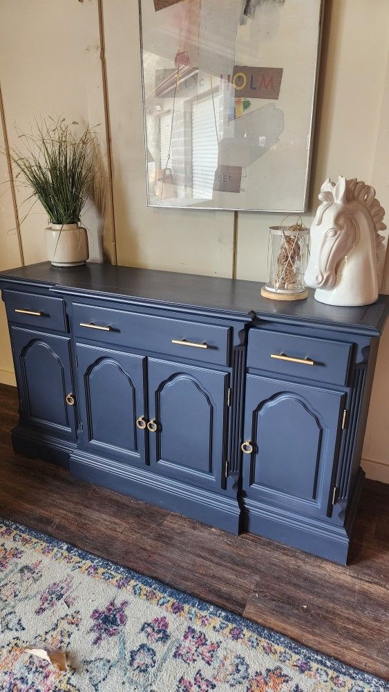 Navy Blue Buffet Entryway Table for Sale in Conyers, GA - OfferUp