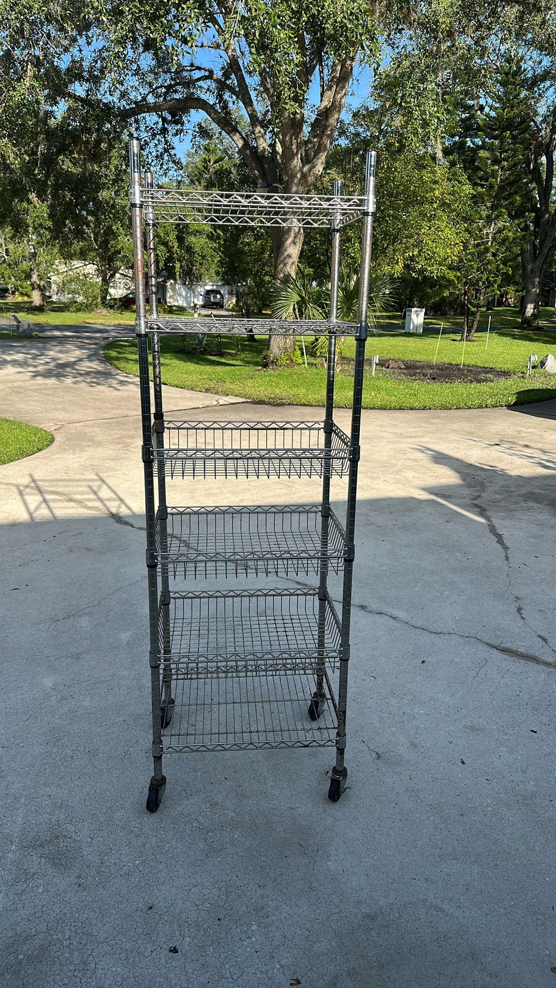 Wire Tack 6 Shelf’s 24” Length, 18” Wide , 75 “ Tall for Sale in ...
