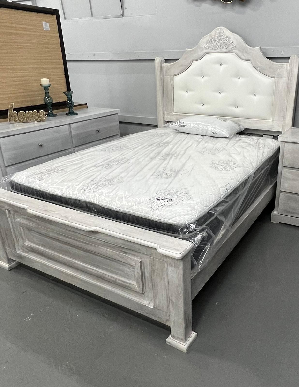 Rustic gray bed frame store