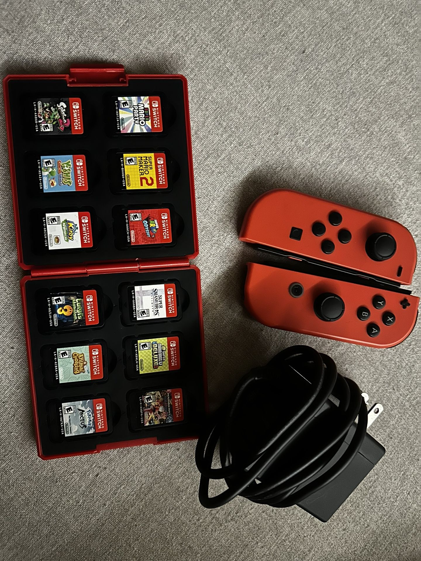 Nintendo switch (1st gen) with carrying case, 12 games, extra joy cons ...