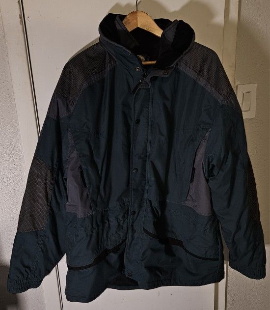 Cabela's two in one Zip Out Fleece Lined Jacket hiden hood. Mens XL ...