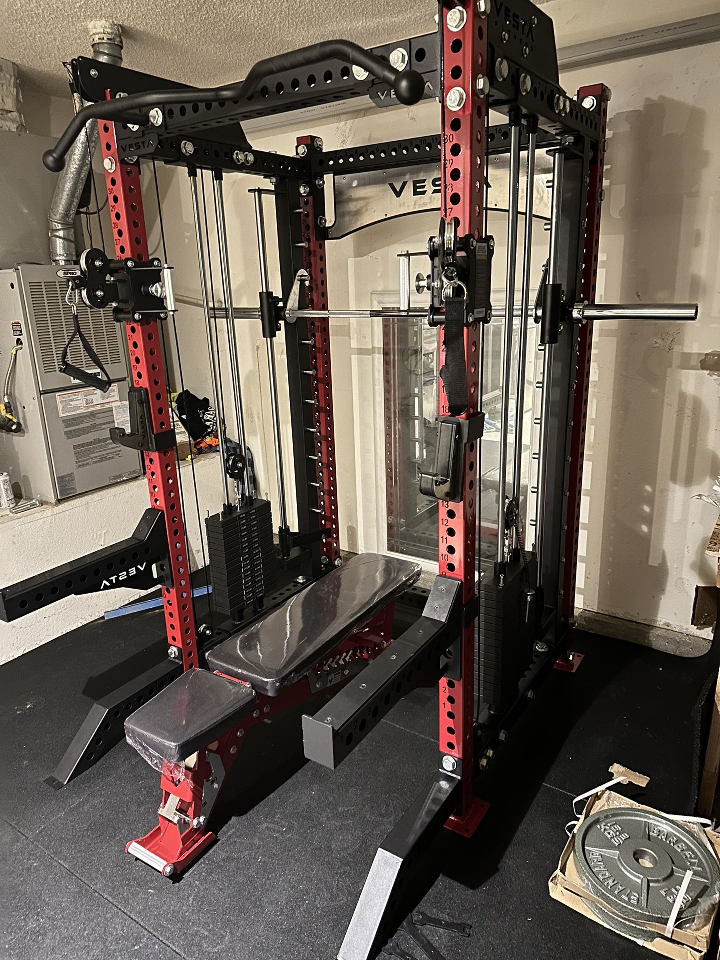 Vesta Fitness PRO SERIES Ultimate Half Rack Functional Trainer w/Smith ...