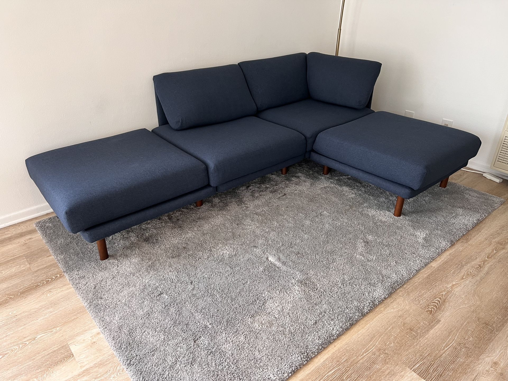 Burrow Range 4-Piece Open Sectional Double Lounger for Sale in Playa ...