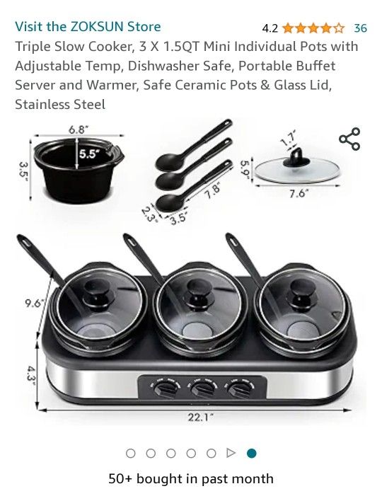 Triple Slow Cooker for Sale in El Paso, TX - OfferUp