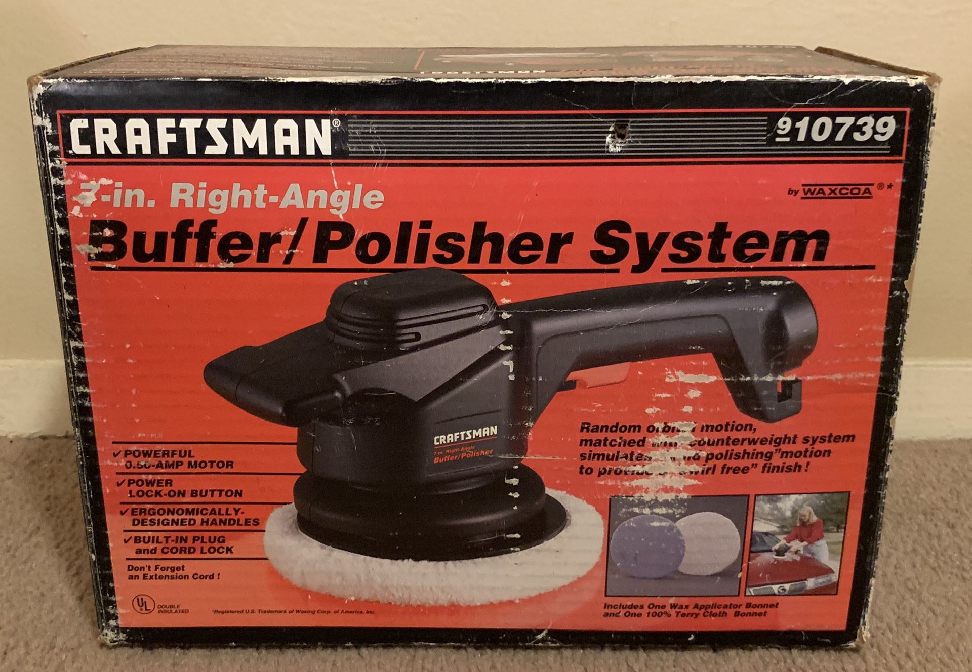 IN BOX WORKING CRAFTMAN 7in RIGHT-ANGLE BUFFER POLISHER SYSTEM MODEL ...