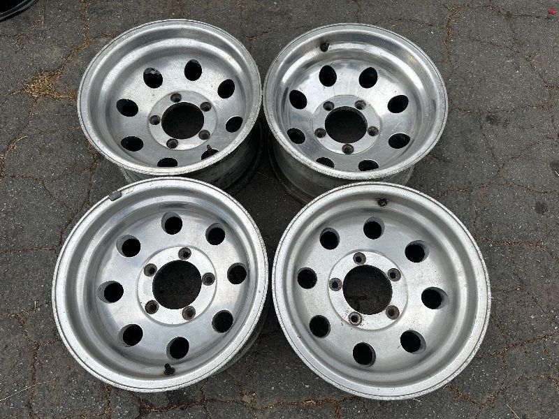15x8 inch aluminum wheels. 5 on 5.5 lugs, Dodge, Ford, Jeep, more ...