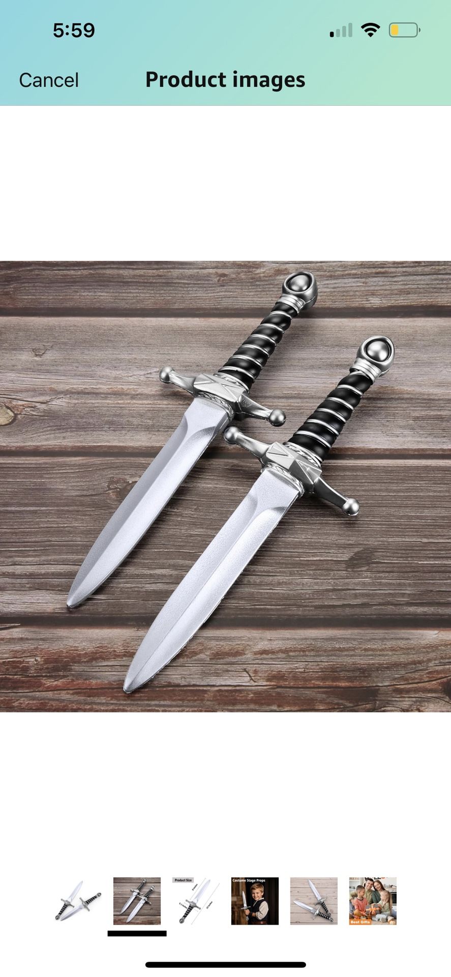 15" Fake Foam Swords Martial Arts Weapons, Realistic Dagger Knife Toy ...