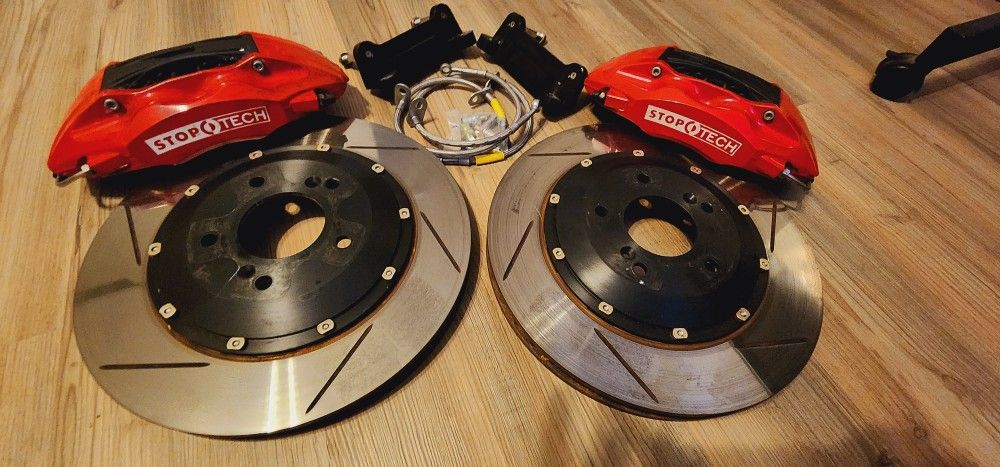 StopTech BBK 00-05 Honda S2000 ST-40 Red Calipers 328x28 Front Slotted ...