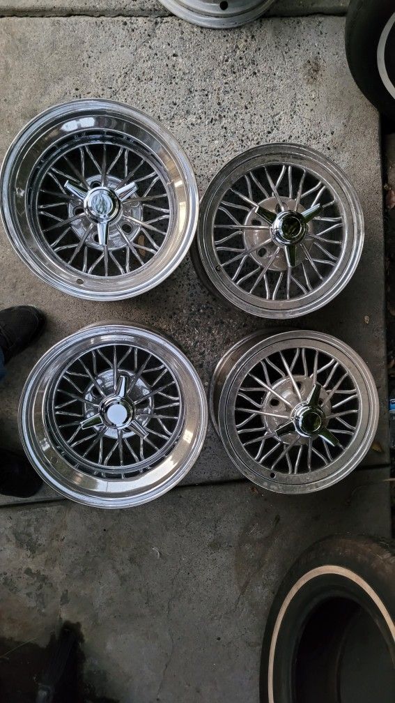 Starwire 30 Spoke Wire Wheels 15x10 & 15x7 Uni Lug Chevy Ford Dodge ...