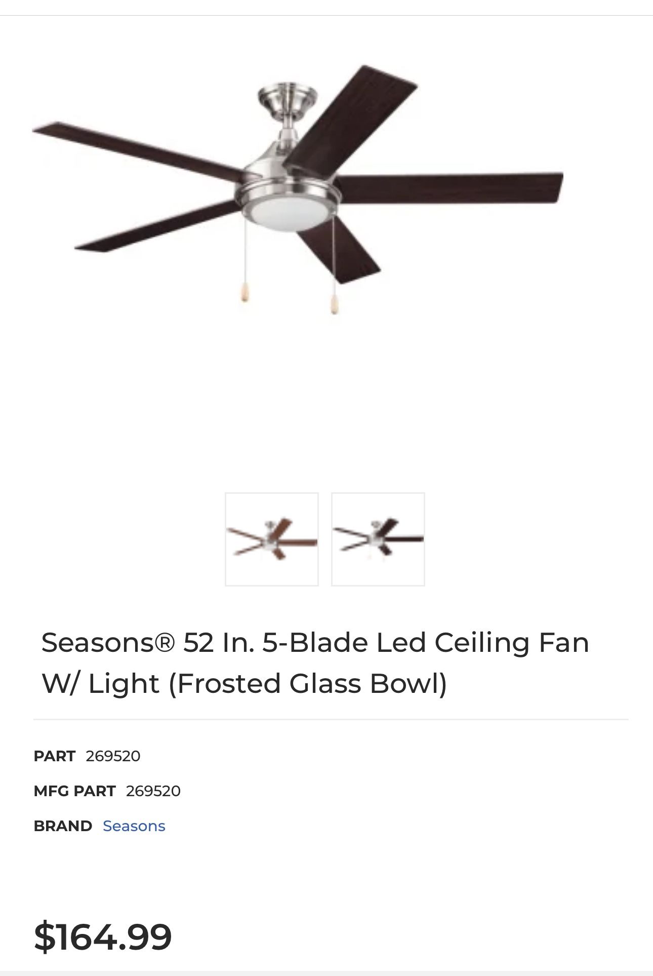 (5) Ceiling Fans for Sale in Riverview, FL - OfferUp