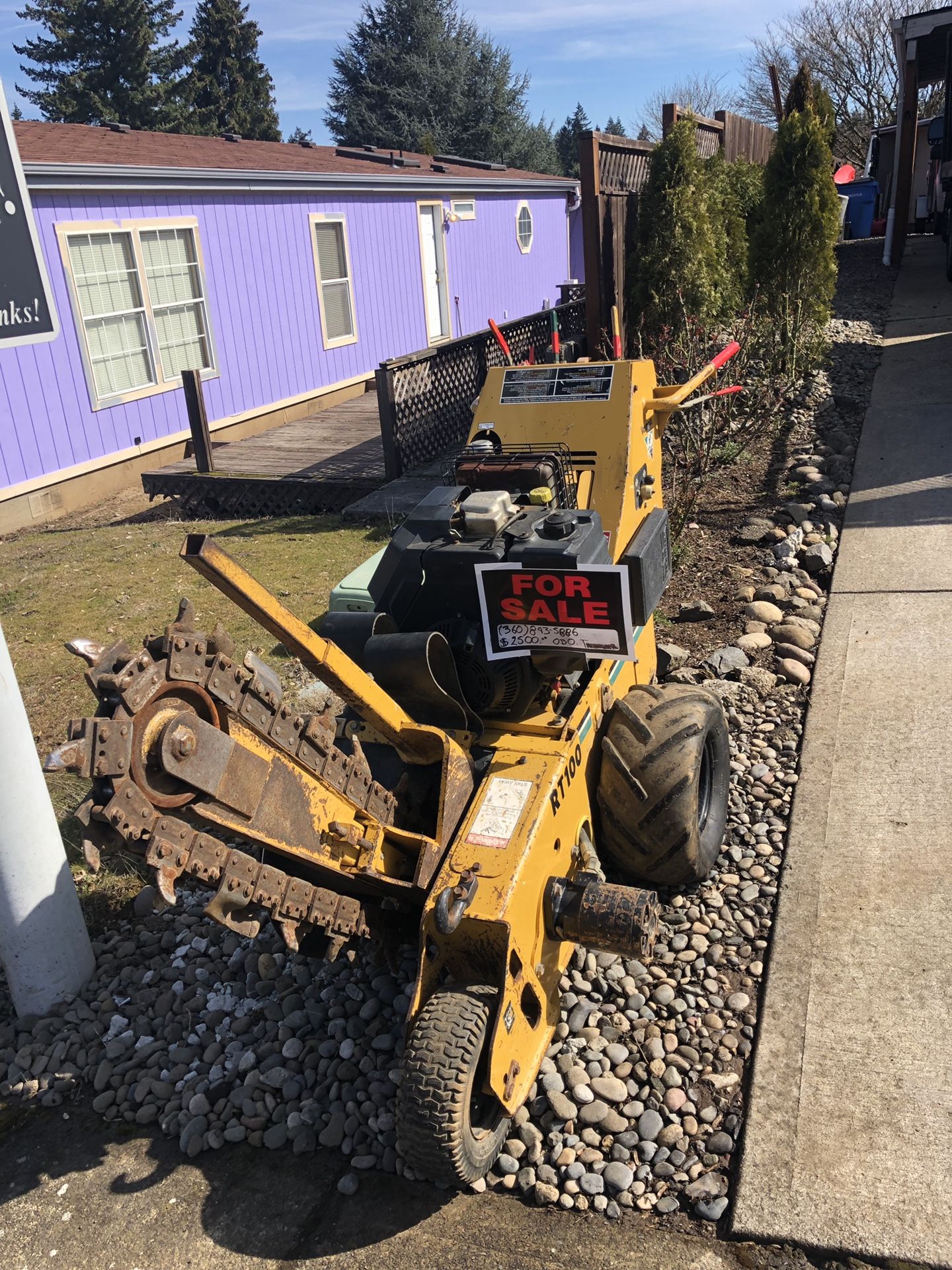 Vermeer Rt100 walking behind trencher 30” deep for Sale in Vancouver ...
