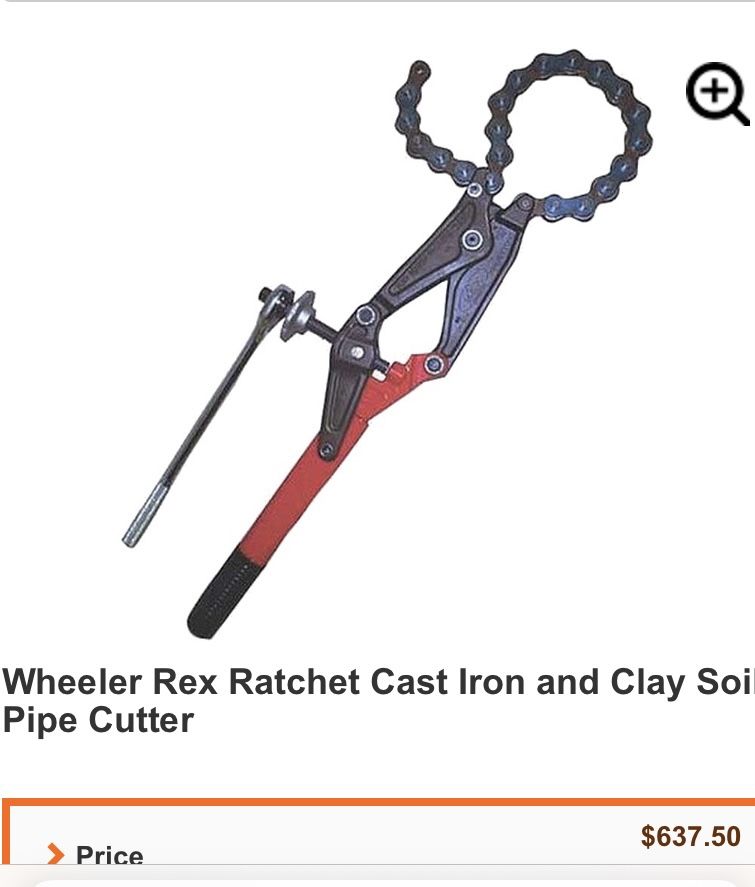 Wheeler Rex ( Ratchet Cast Iron & Clay Soil Pipe Cutter) for Sale in ...