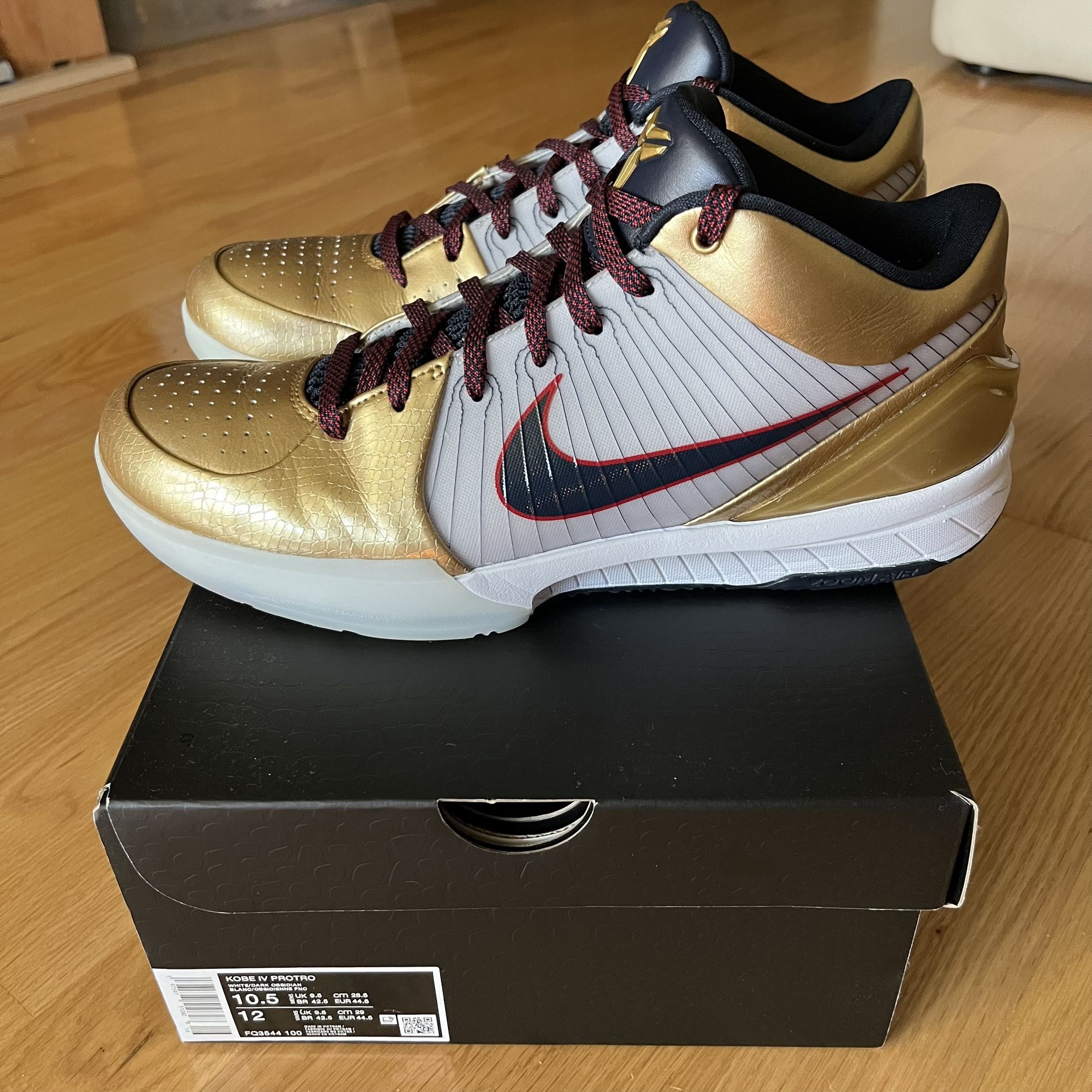 Nike Kobe 4 Protro Olympic Gold Medal Size 10.5 Used few times indoor ...