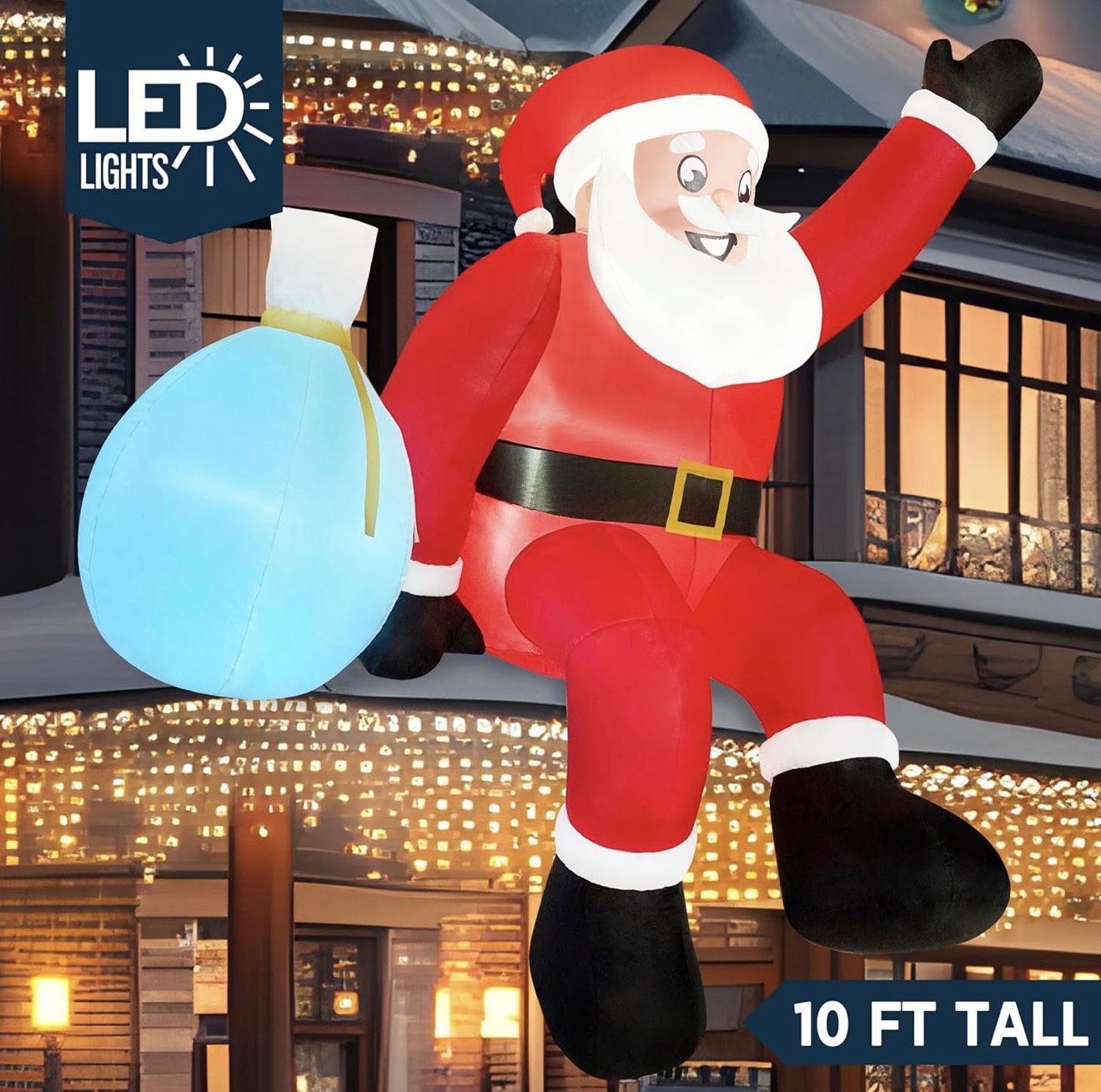 10 Ft Tall Santa On Roof Christmas Inflatable for Sale in La Mirada, CA ...
