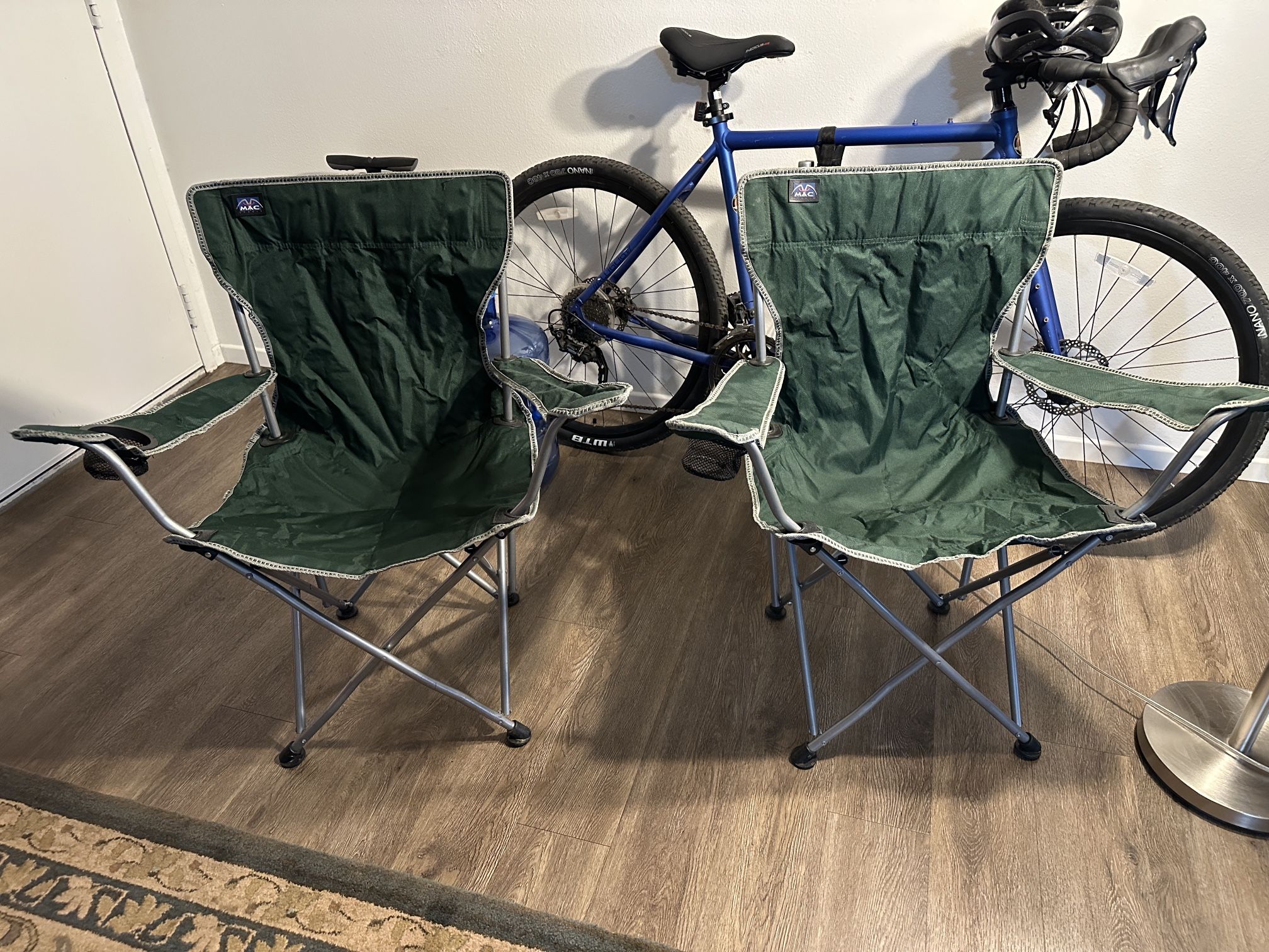 Two Mac Sports Foldable Standard Armchairs Beach Camp Camping Event ...