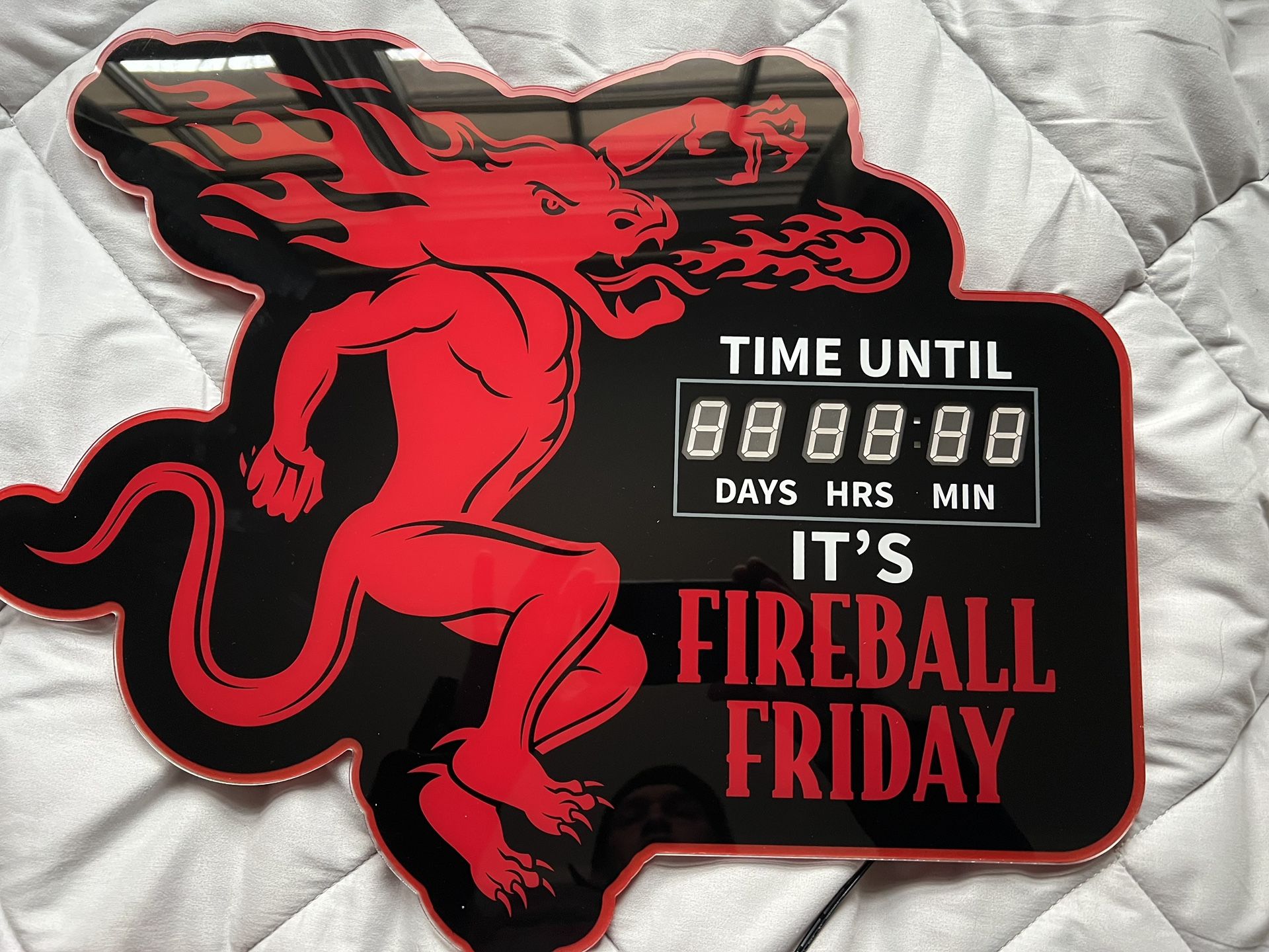 Time Until Fireball Friday Sign