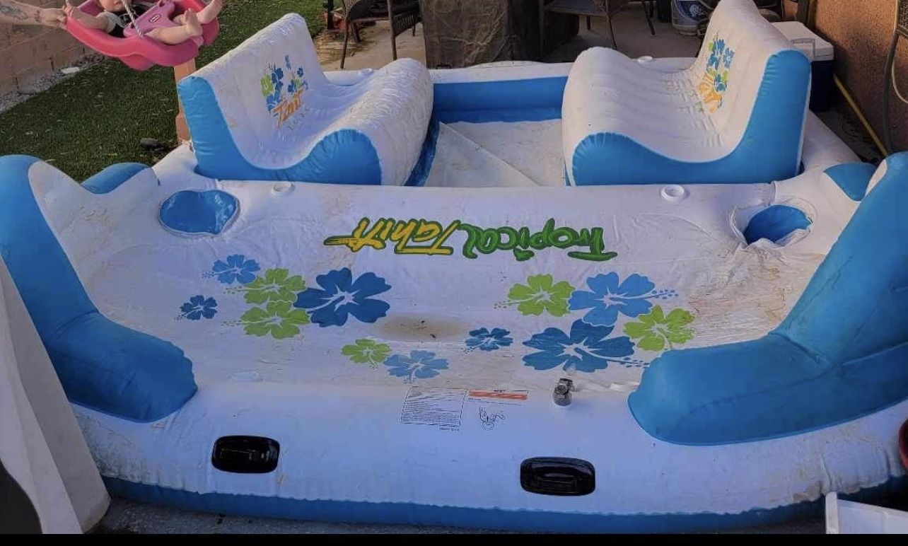 Lake Raft - Floating Island - 6 Person Inflatable Island - Large ...
