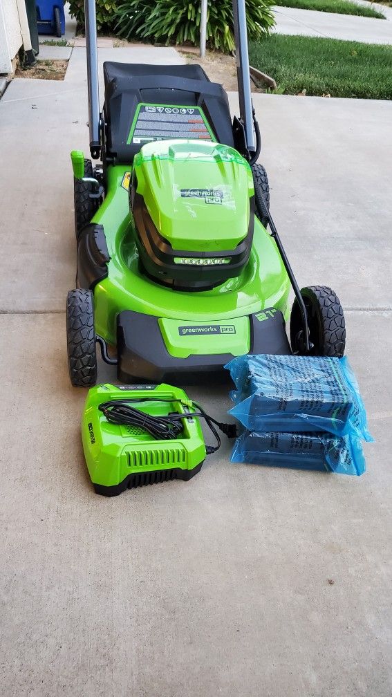 Greenworks 80V 21” Self-Propelled Mower 2ah & 4ah Battery, Rapid ...