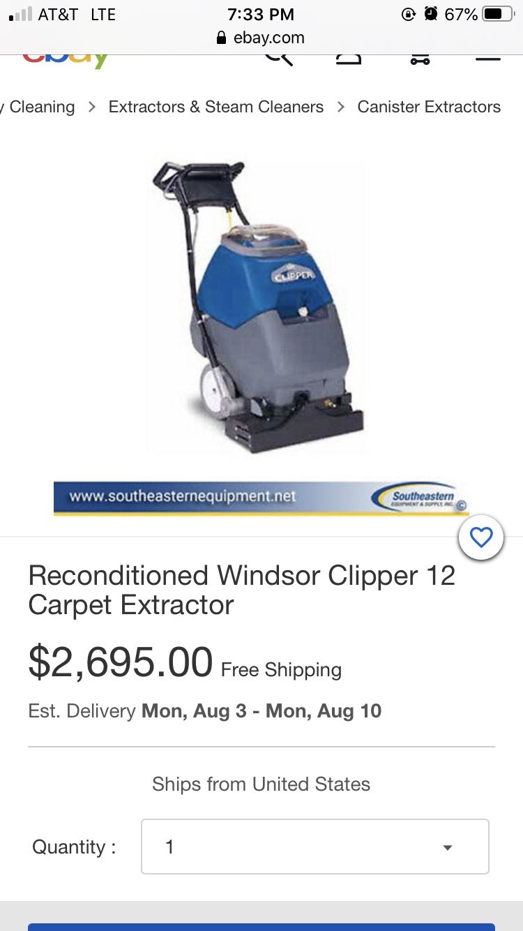 Windsor Clipper 12 Carpet Extractor duo carpet cleaner commercial for ...
