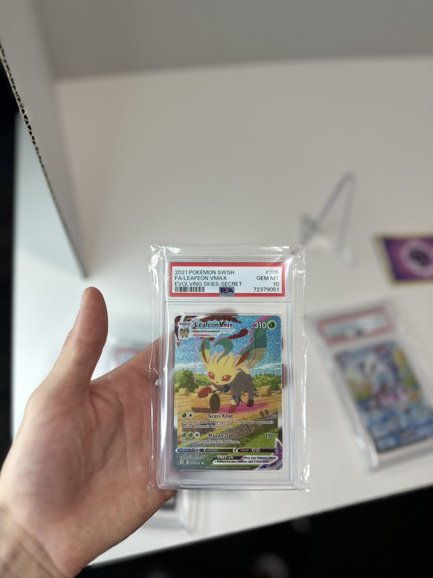 Pokemon Evolving Skies Leafeon VMAX FULL ALT ART SECRET RARE 205/203 ...
