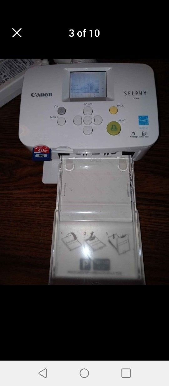 canon selphy cp760 wireless photo printer/ new color ink cassette and ...