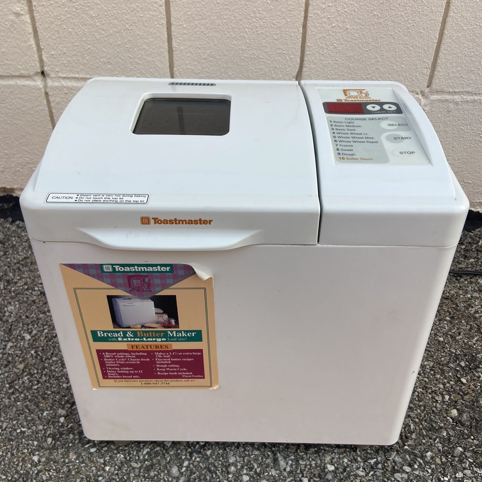 Toastmaster bread maker store