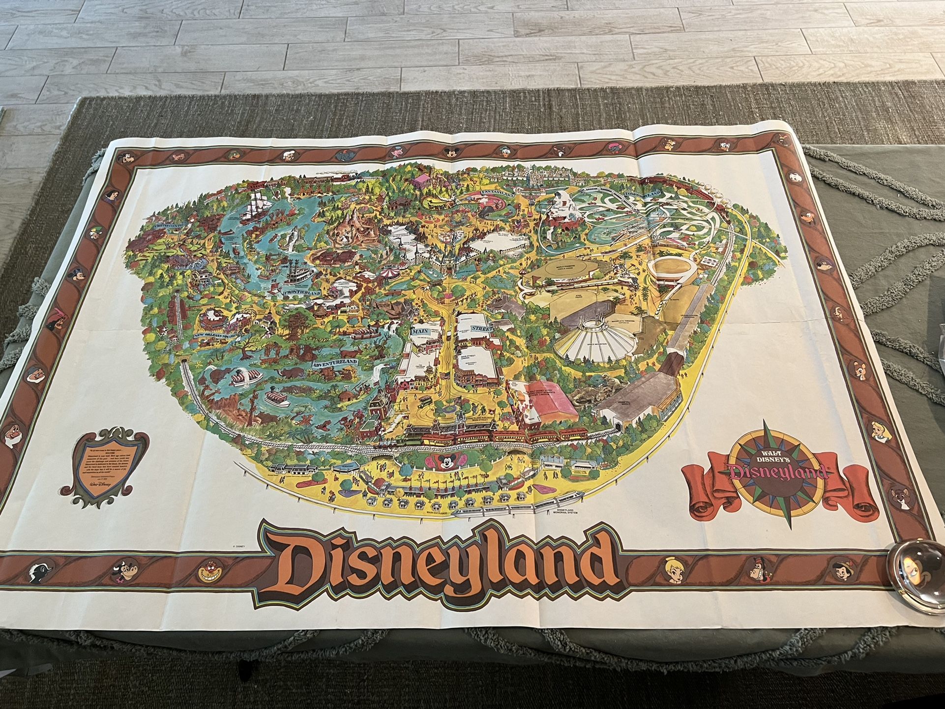 Vintage Disneyland Map