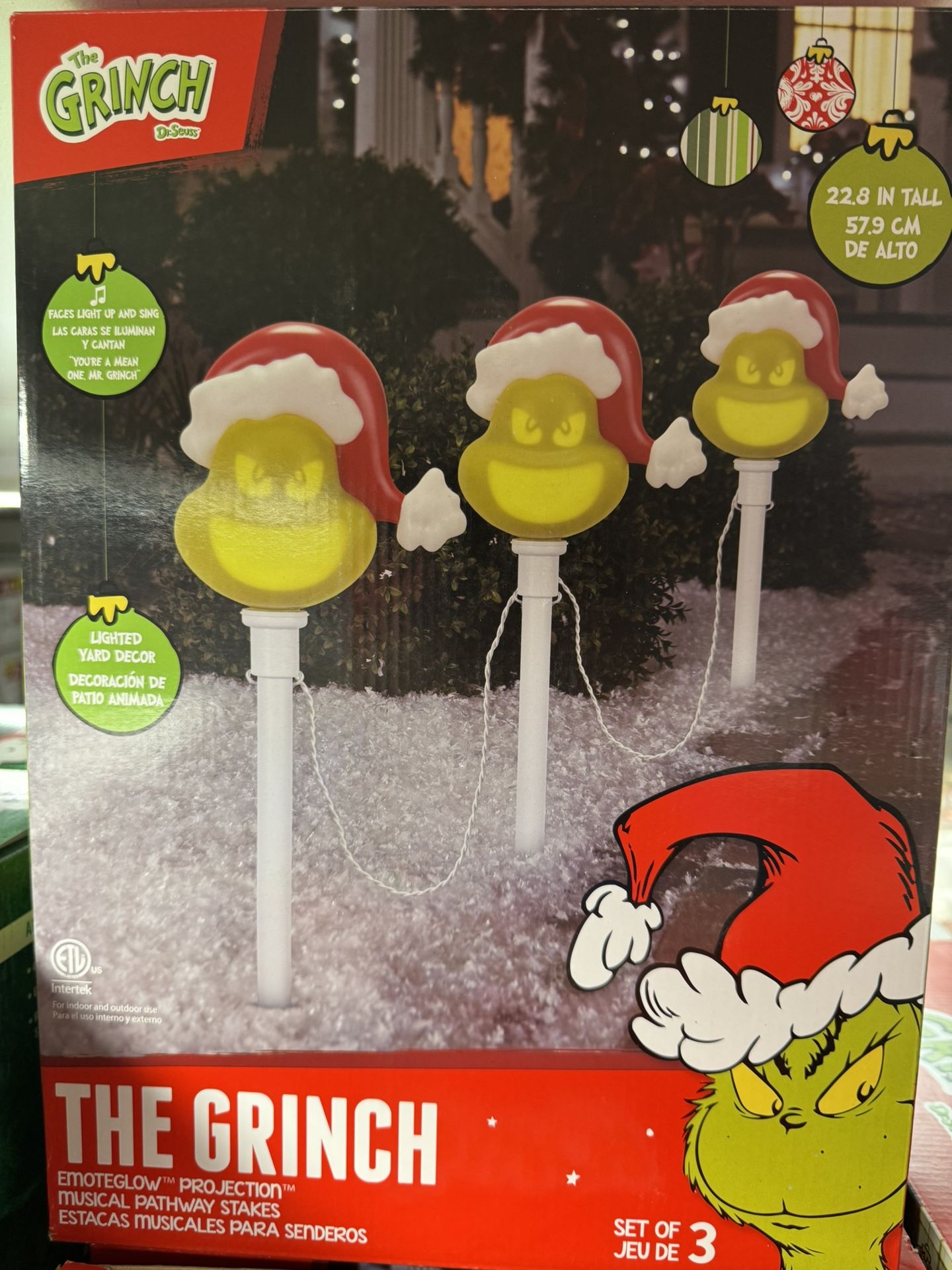Grinch Musical Christmas Pathway Lights! NEW!! for Sale in Phoenix, AZ ...