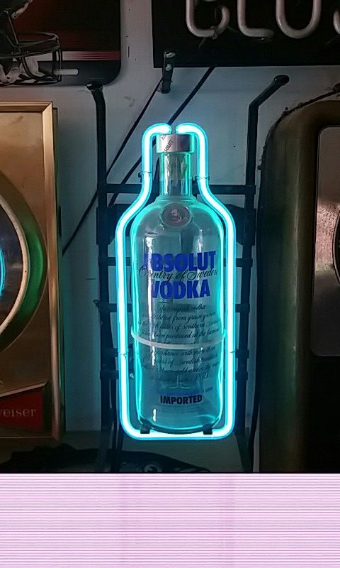 Neon Vodka Bottles