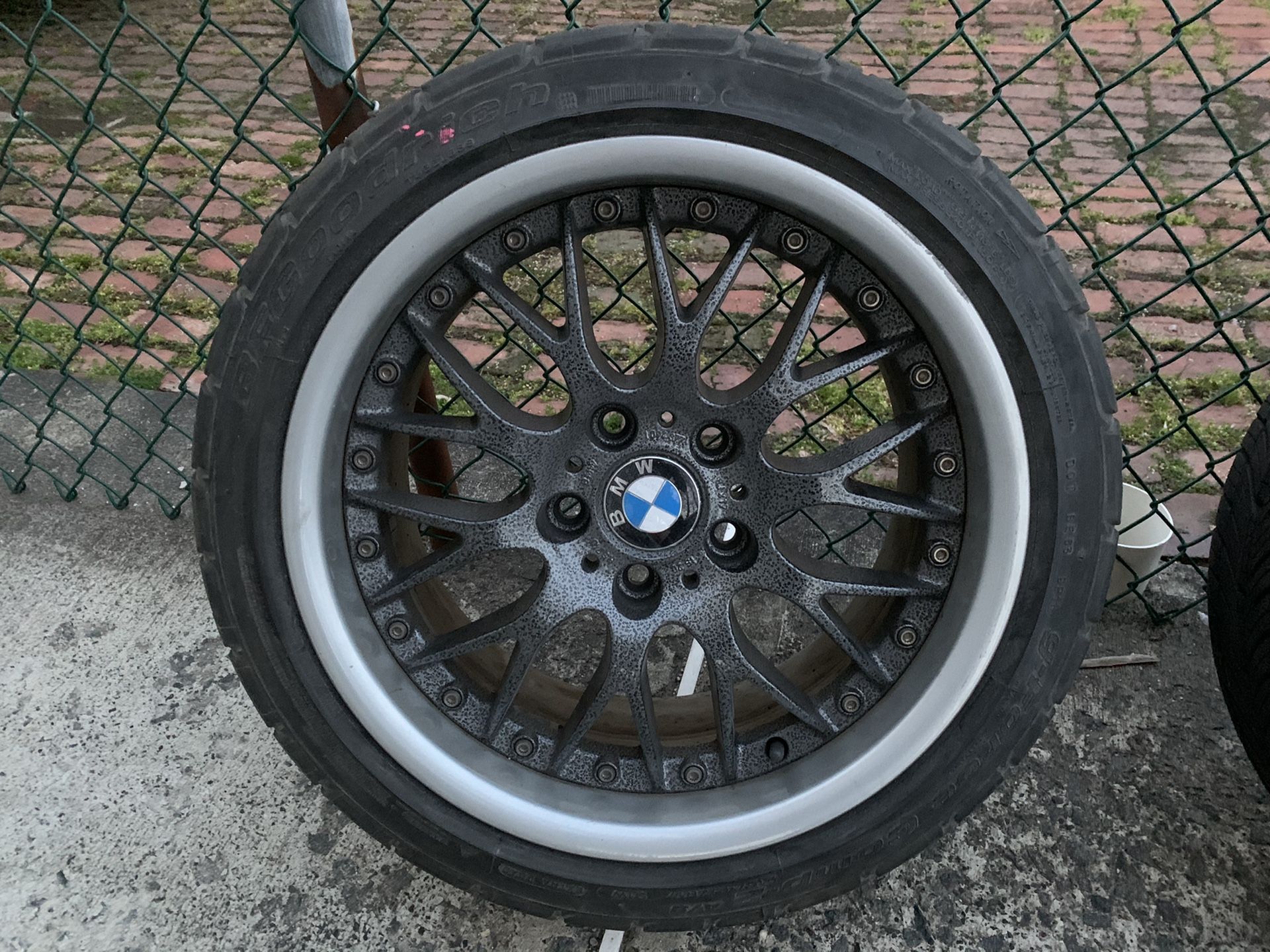 4 bmw bbs style 42 oem 17in 2 piece rims wheels with all season tires ...